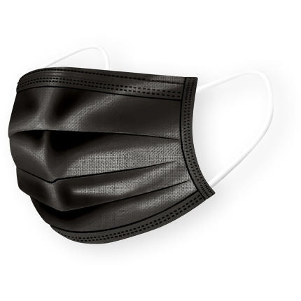 Solid Black Disposable Face Mask - Pack of 20 – TrayToonz